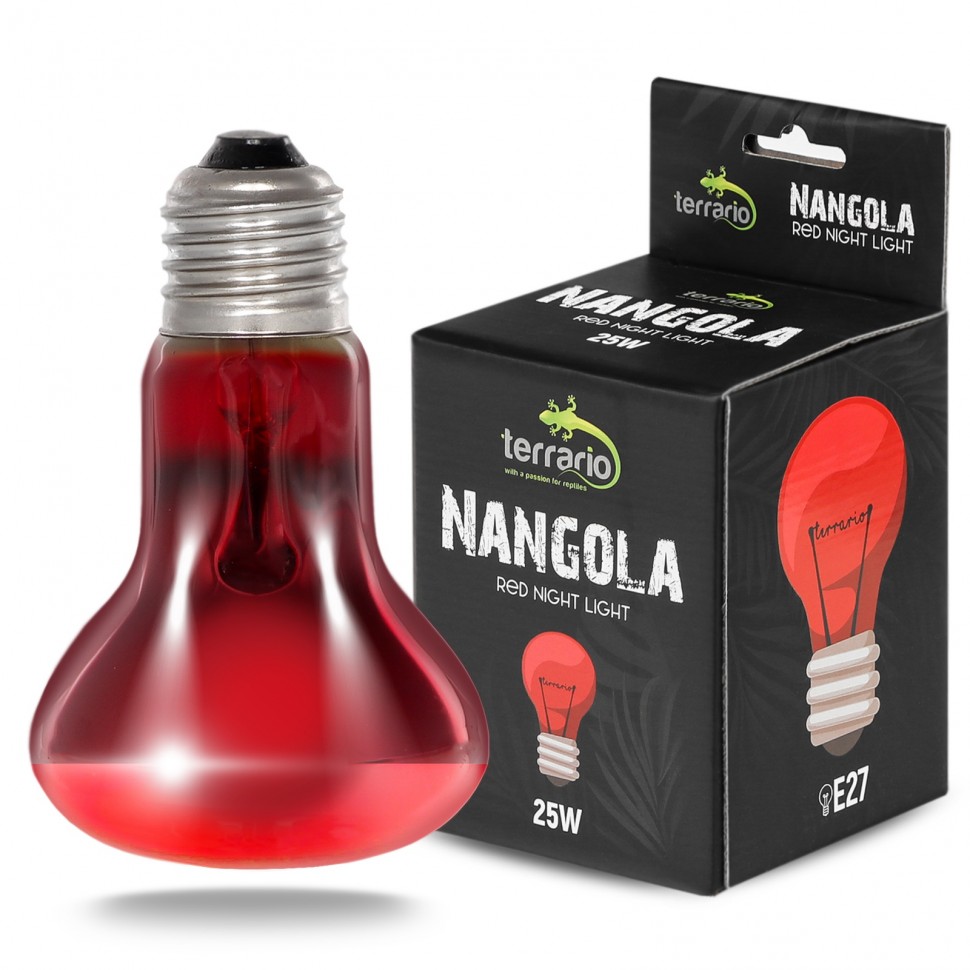Инфракрасная нагревательная лампа Terrario Nangola Red Night Light 25W ...